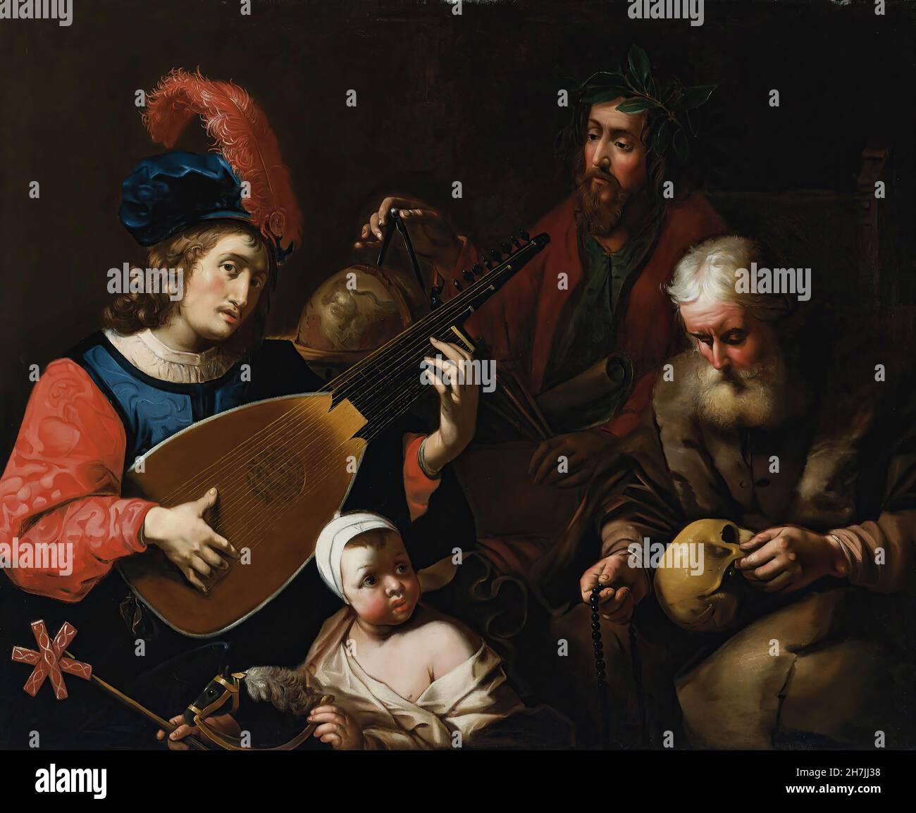 Attributed to Gysbert van der Kuyl - The four ages of man Stock Photo ...