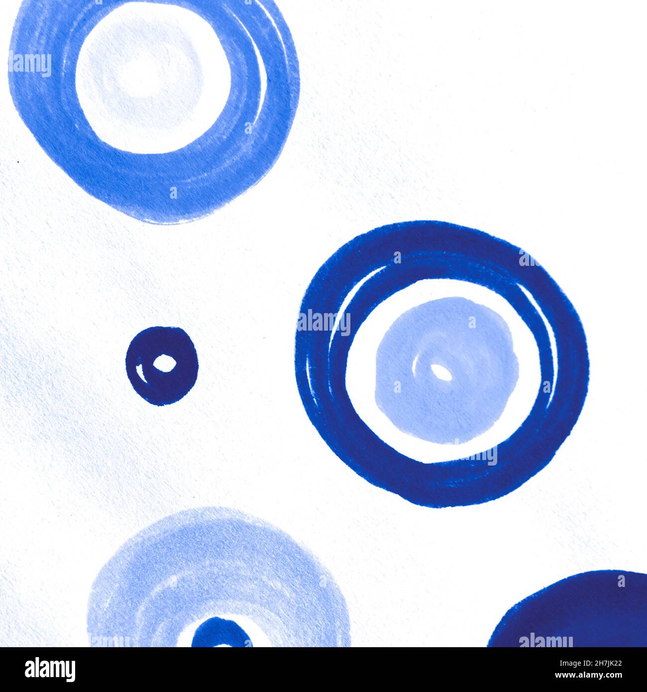 Blue Circle Surface. Watercolor Stains Stock Photo - Alamy