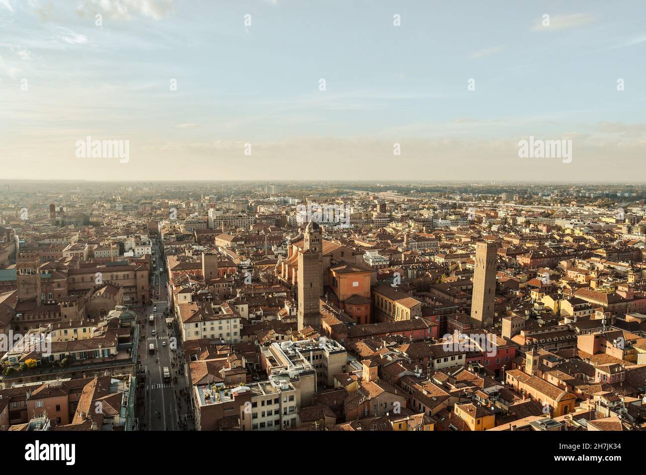 Top view from Asinelli Tower, Bologna Stock Photo - Alamy