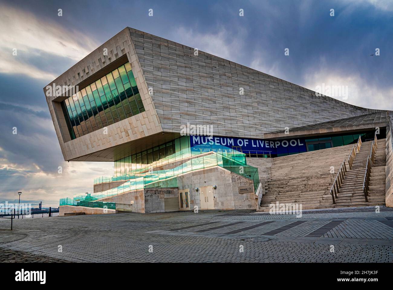 Exterior of famous Museum of Liverpool by waterfront Stock Photo - Alamy