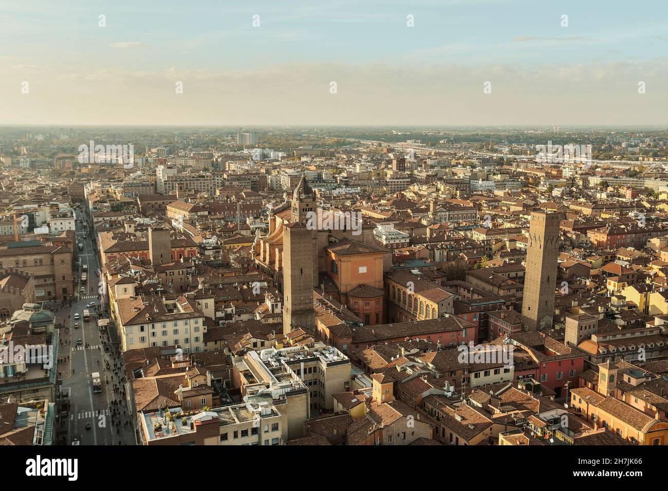 Top view from Asinelli Tower, Bologna Stock Photo - Alamy