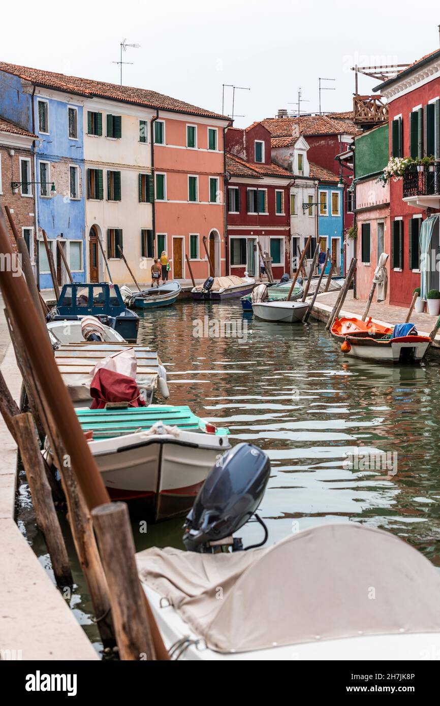 The magical colors of Burano and the Venice lagoon Stock Photo - Alamy
