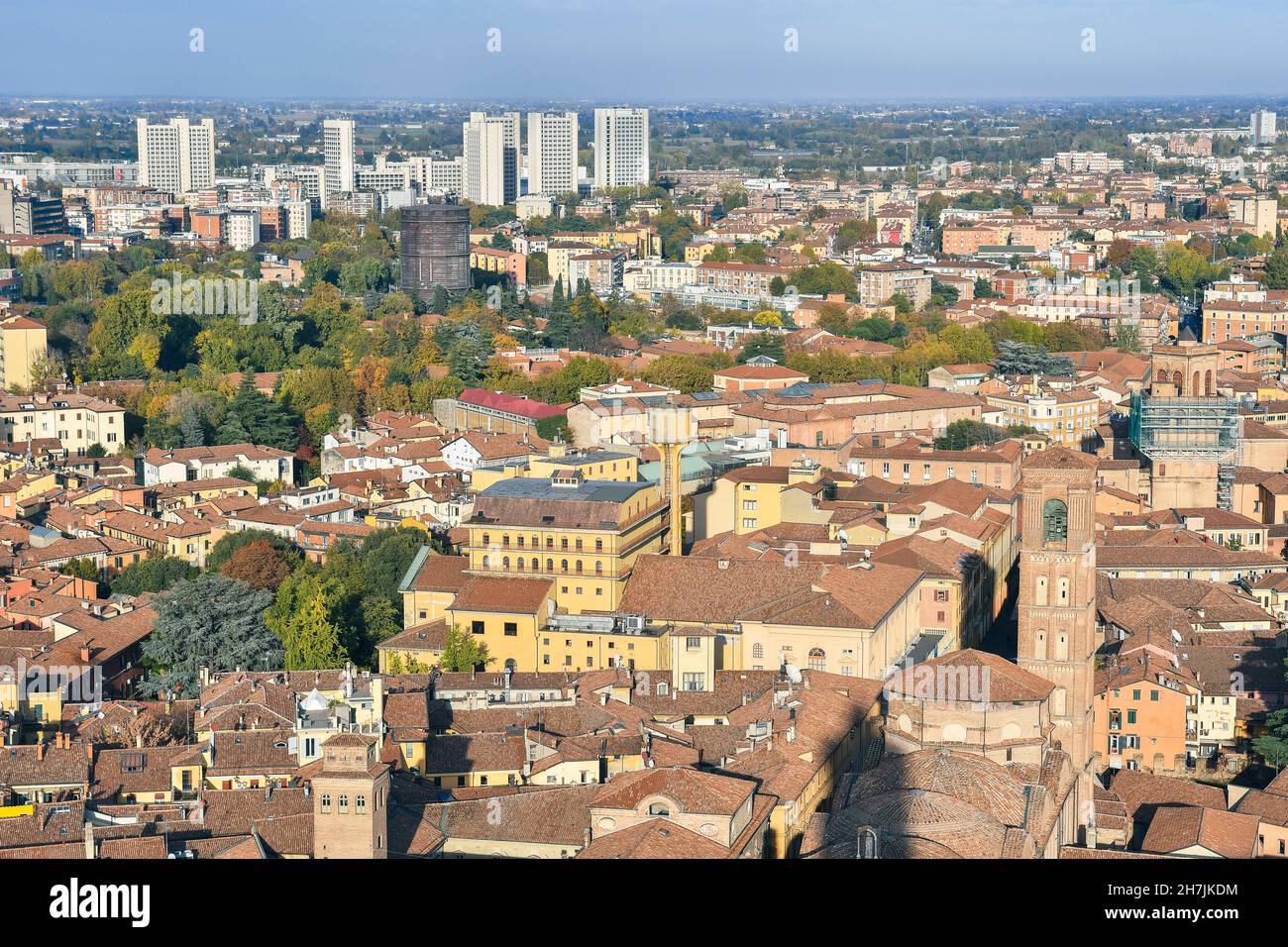 Top view from Asinelli Tower, Bologna Stock Photo - Alamy