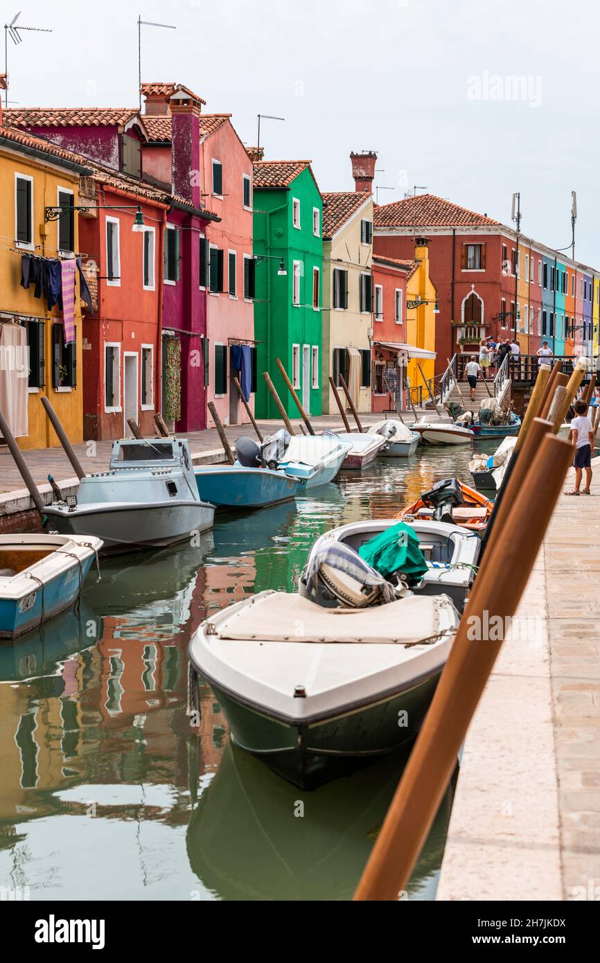 The magical colors of Burano and the Venice lagoon Stock Photo - Alamy