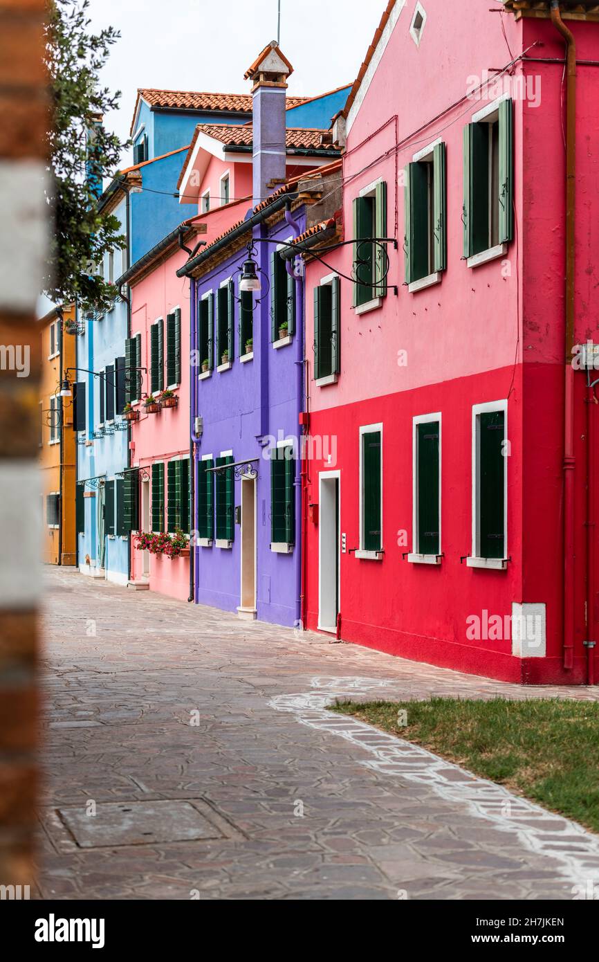 The magical colors of Burano and the Venice lagoon Stock Photo - Alamy