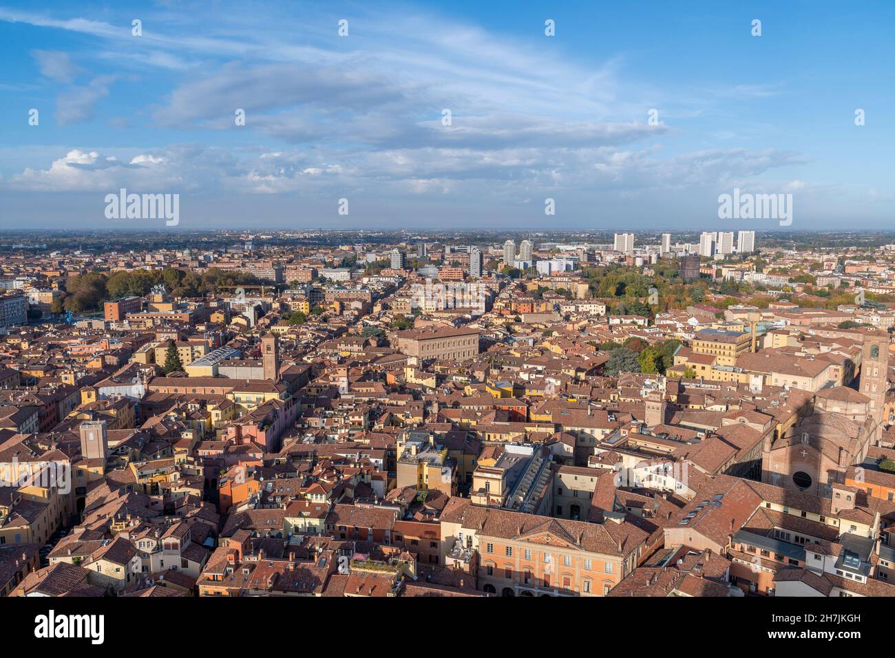 Top view from Asinelli Tower, Bologna Stock Photo - Alamy