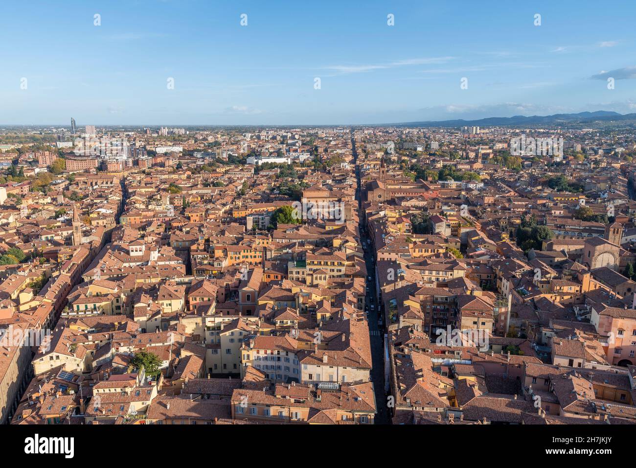 Top view from Asinelli Tower, Bologna Stock Photo - Alamy