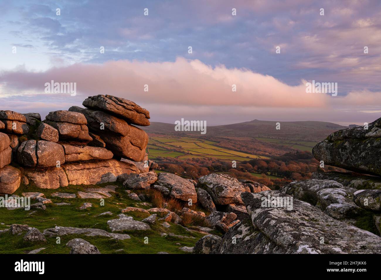 Dartmoor, Devon, UK. 23rd Nov, 2021. UK Weather: A spectacular sunset ...
