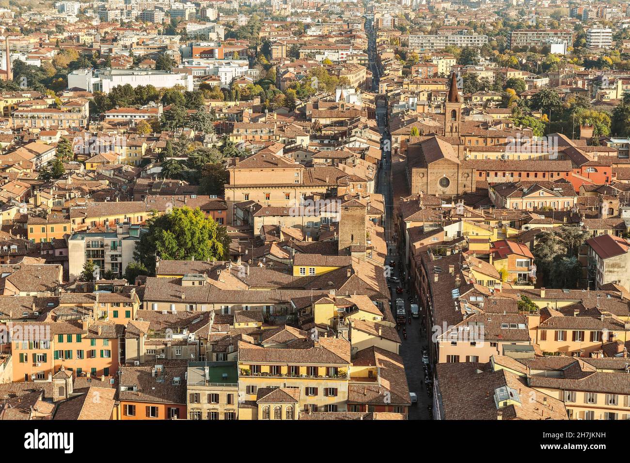 Top view from Asinelli Tower, Bologna Stock Photo - Alamy
