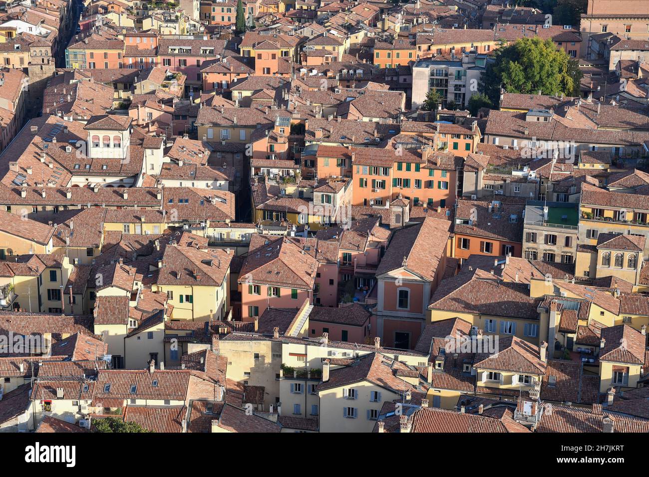 Top view from Asinelli Tower, Bologna Stock Photo - Alamy