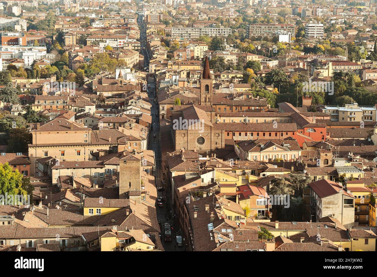 Top view from Asinelli Tower, Bologna Stock Photo - Alamy