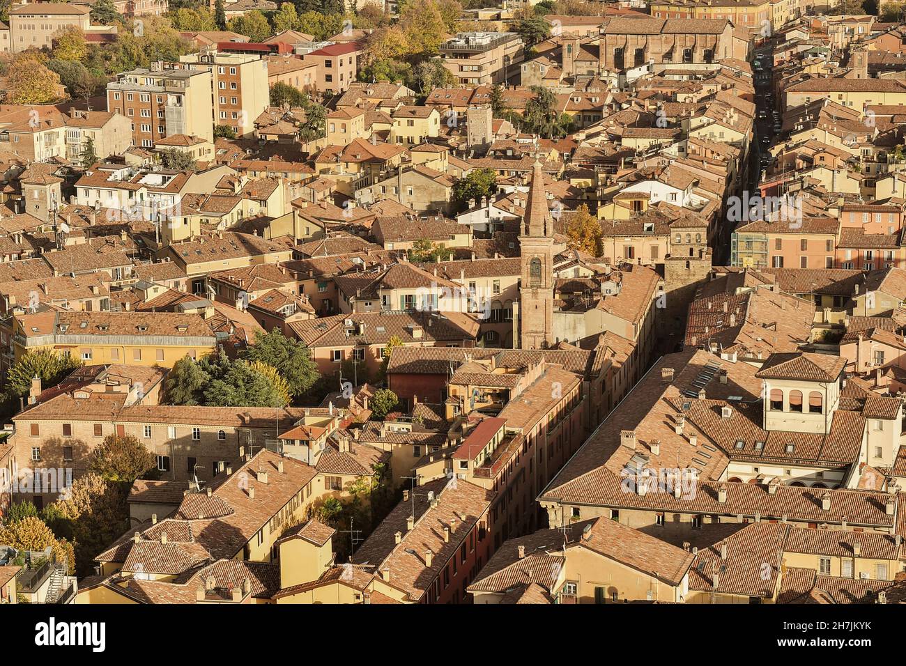 Top view from Asinelli Tower, Bologna Stock Photo - Alamy
