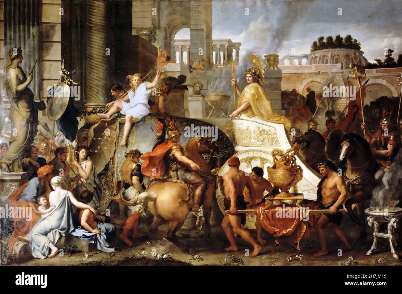 Charles Le Brun (1619-1690) - Alexander Entering Babylon, or Triumph of ...