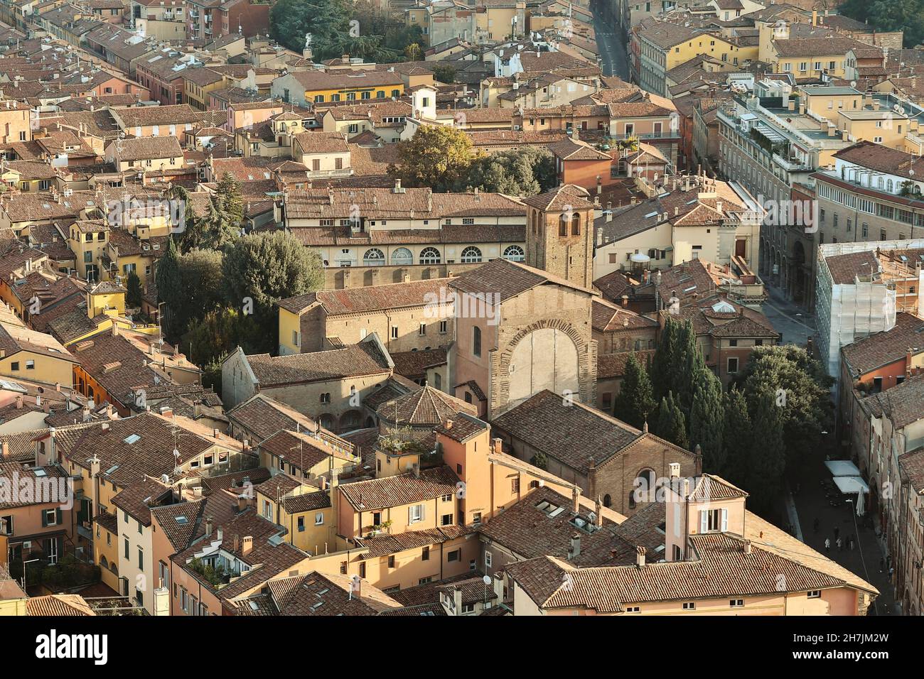 Top view from Asinelli Tower, Bologna Stock Photo - Alamy