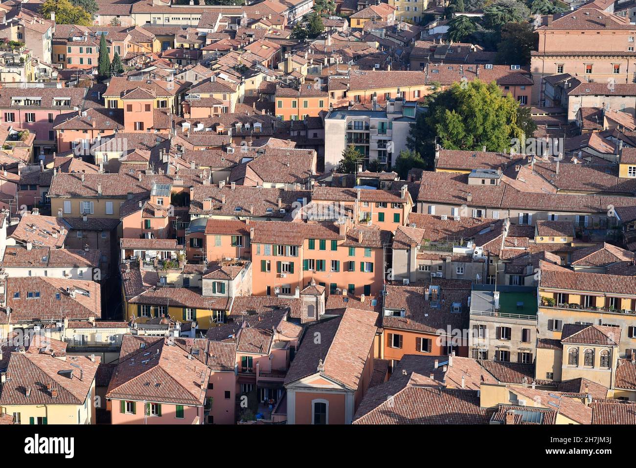 Top view from Asinelli Tower, Bologna Stock Photo - Alamy