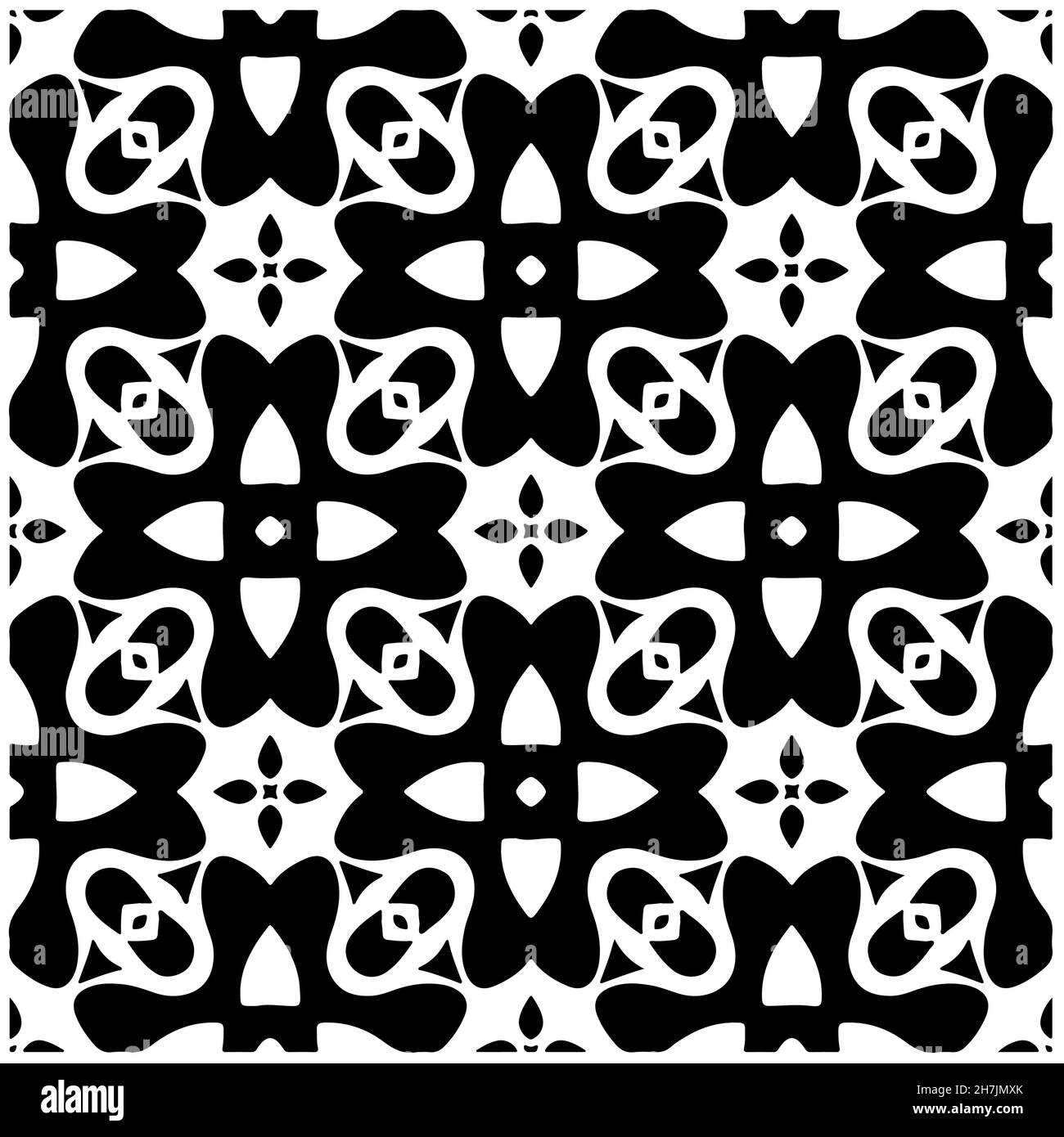 Vector pattern with symmetrical elements . Repeating geometric tiles ...
