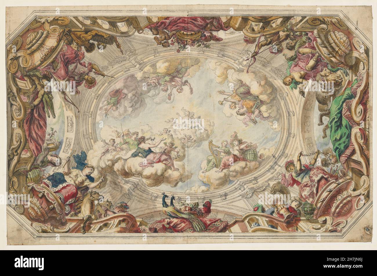 Daniel Marot (1661-1752) - Design for a Ceiling (c.1712 Stock Photo - Alamy