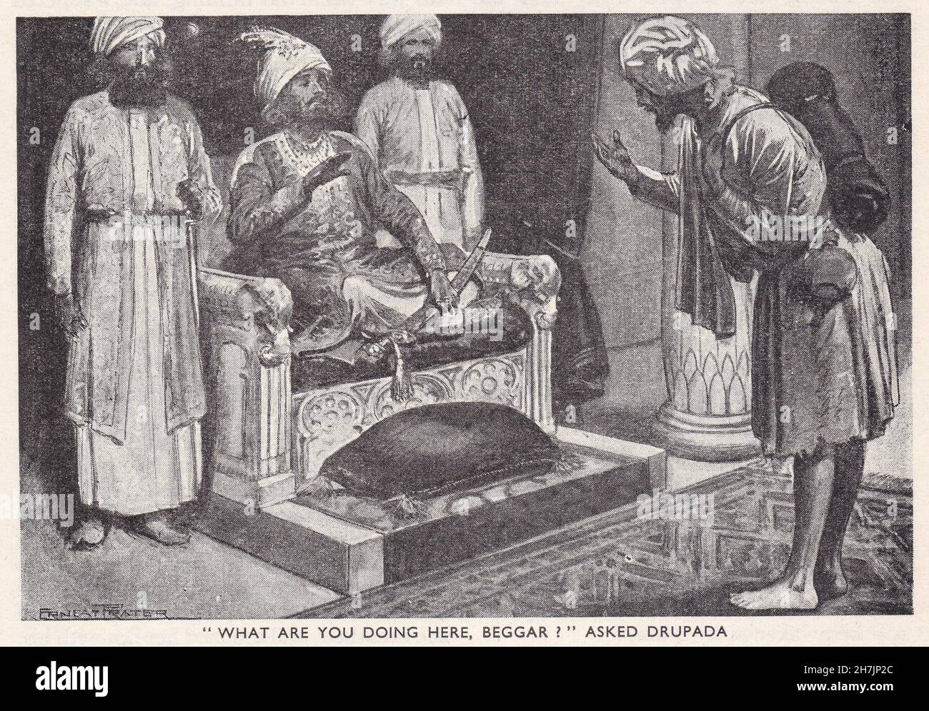 The Mahābhārata - What are you doing here, beggar? asked Drupada Stock ...