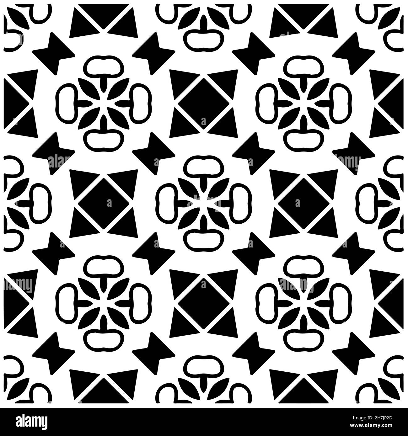 Vector pattern with symmetrical elements . Repeating geometric tiles ...