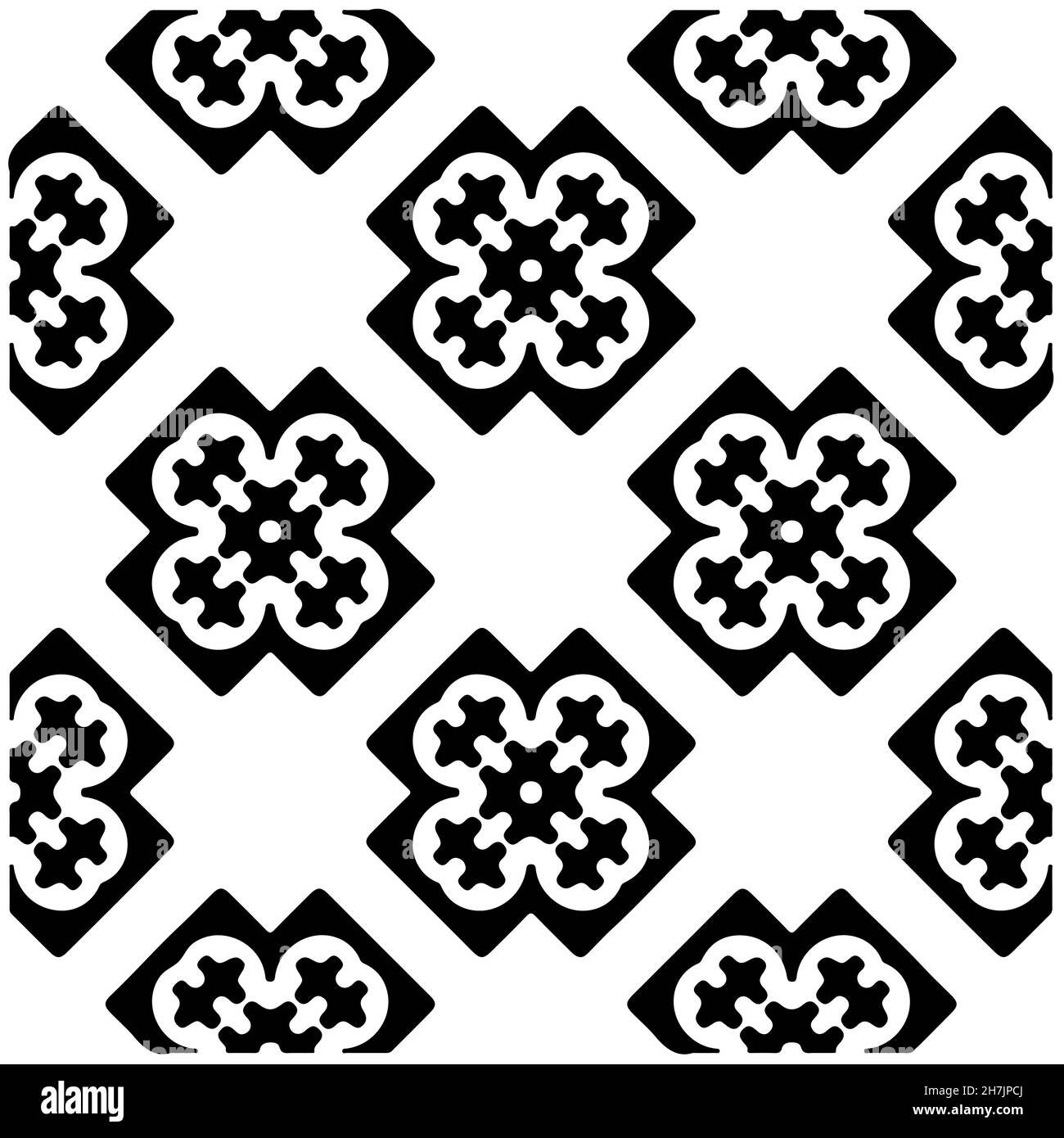 Vector pattern with symmetrical elements . Repeating geometric tiles ...