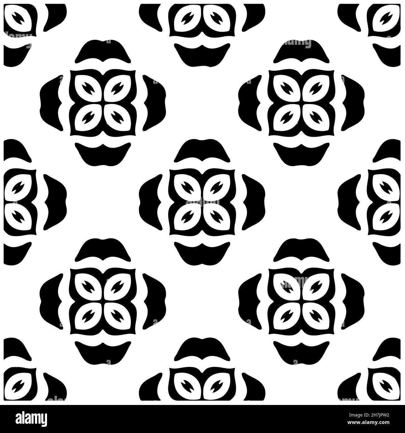 Vector pattern with symmetrical elements . Repeating geometric tiles ...