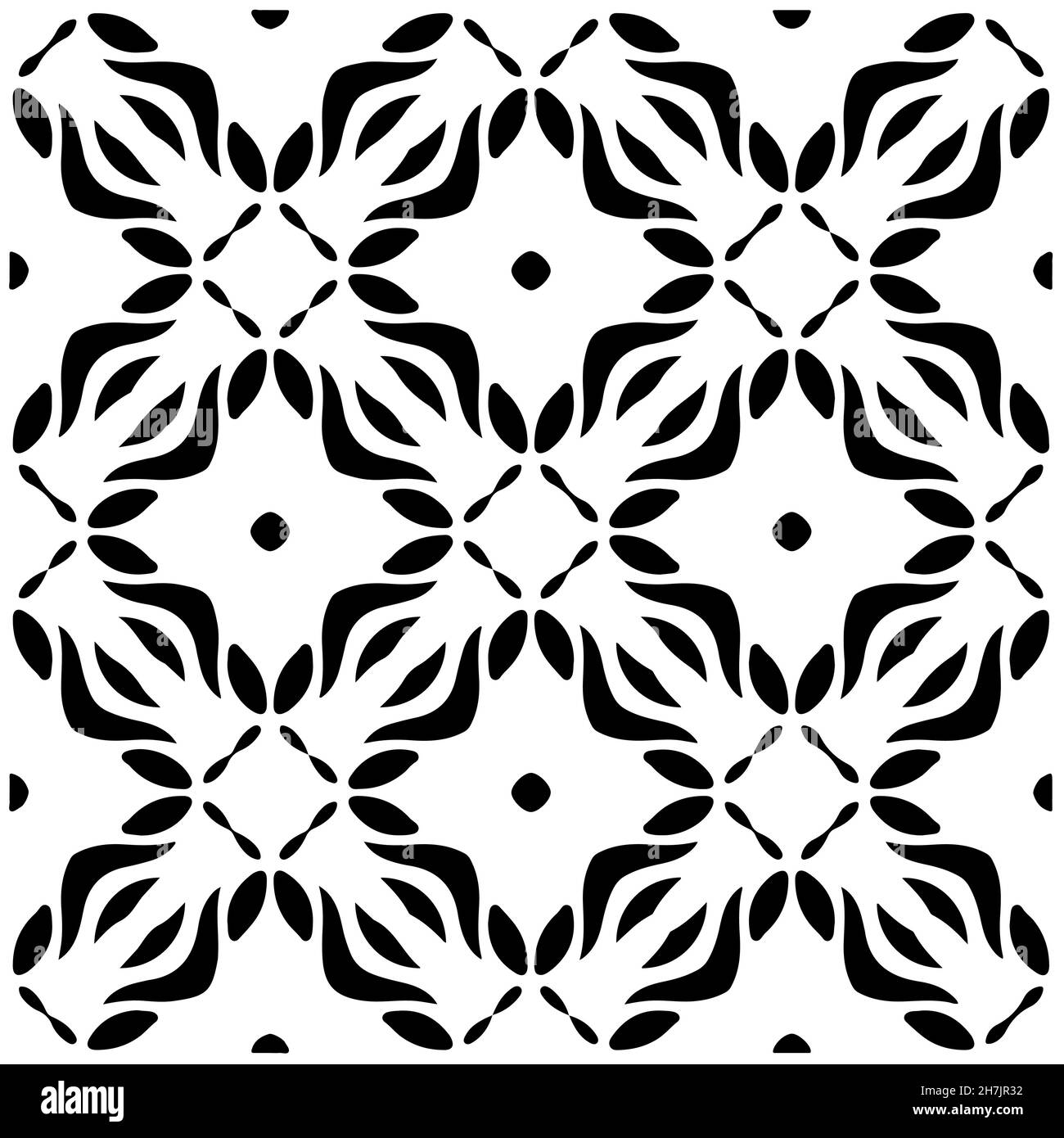 Vector pattern with symmetrical elements . Repeating geometric tiles ...