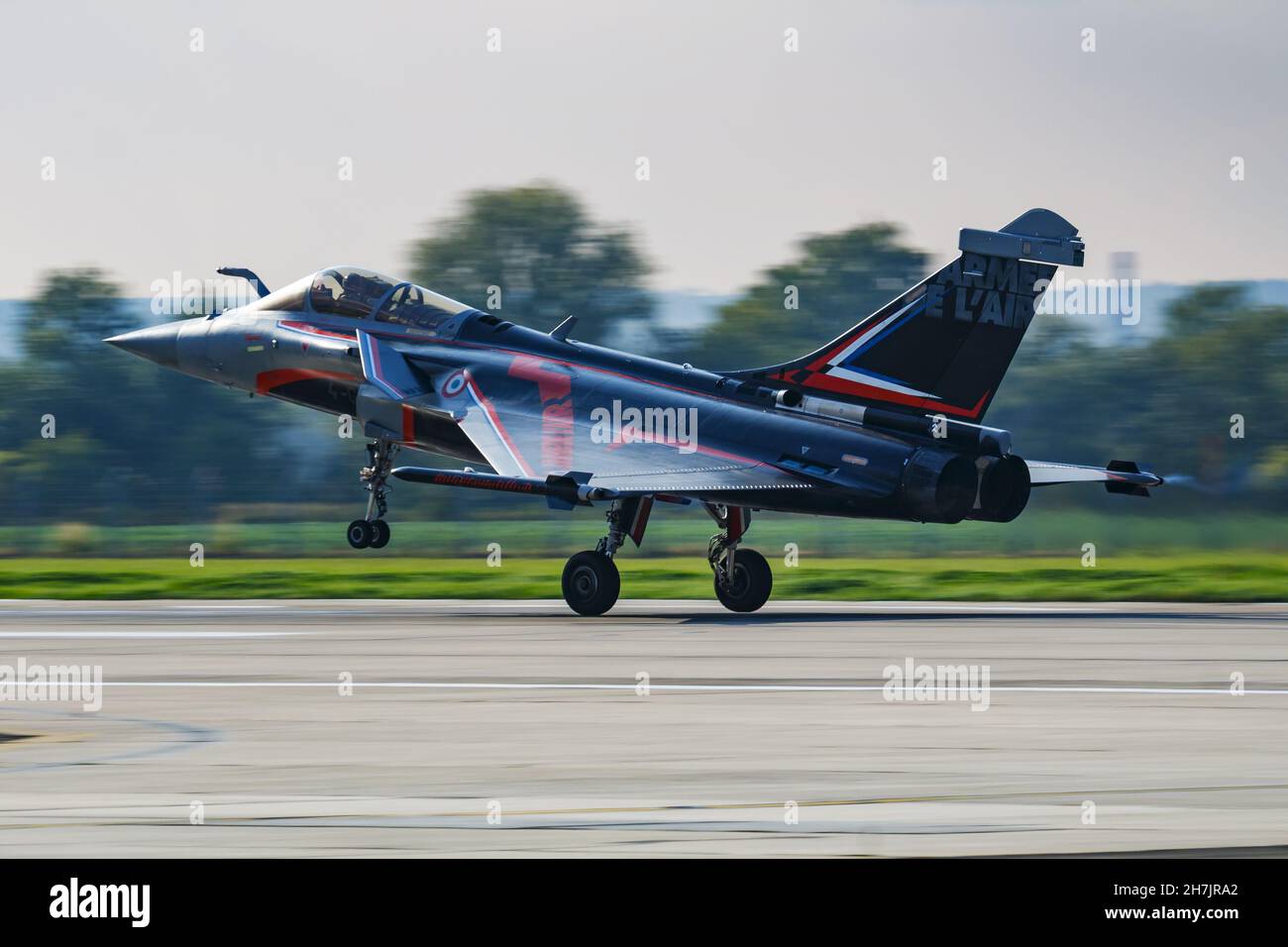 Ostrava, Czech Republic - September 15, 2018: Military fighter jet ...