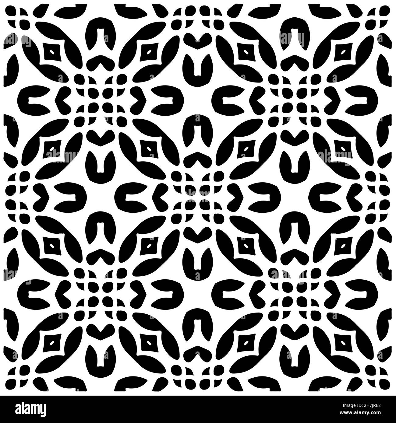 Vector pattern with symmetrical elements . Repeating geometric tiles ...