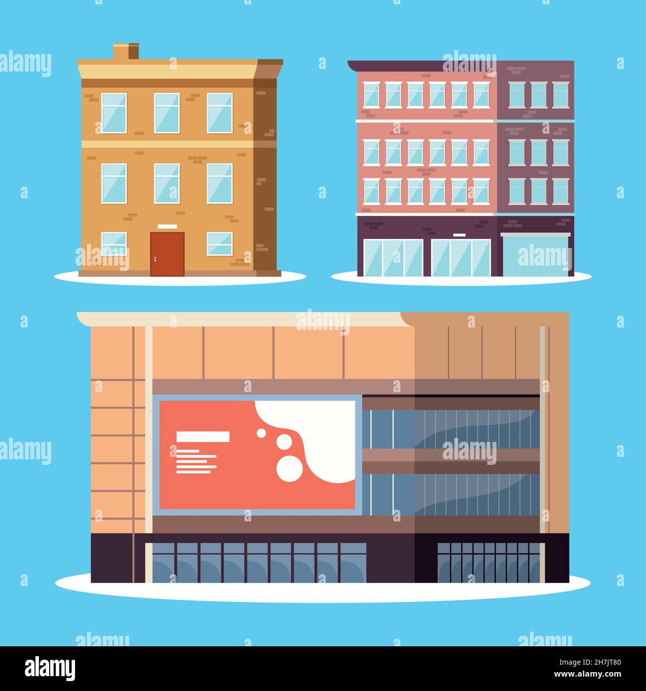 set of three great buildings Stock Vector Image & Art - Alamy