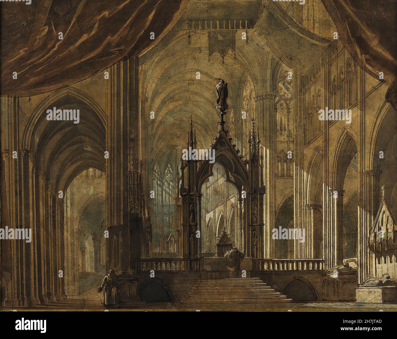 FranÃ§ois-Marius Granet (1775-1849) - IntÃ©rieur de la basilique Saint ...