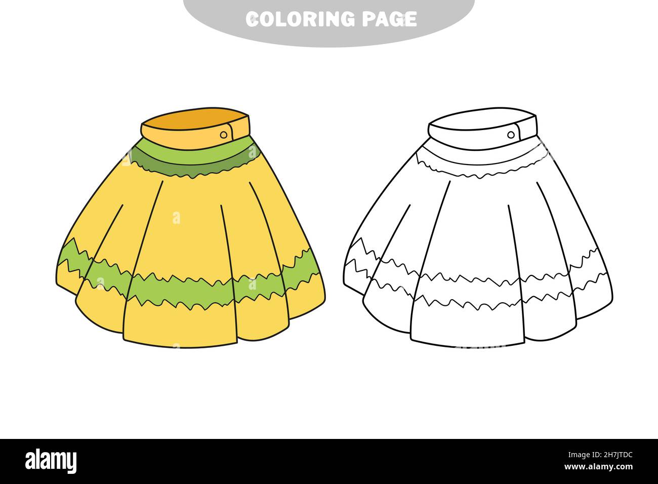 Skirt Coloring Pages