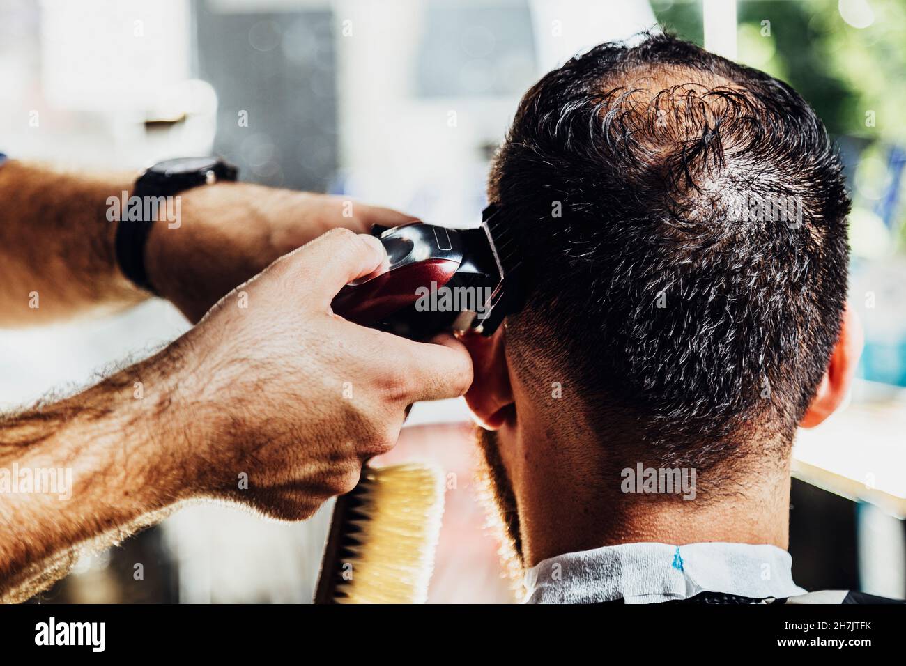 Hair cutting process hi-res stock photography and images - Alamy