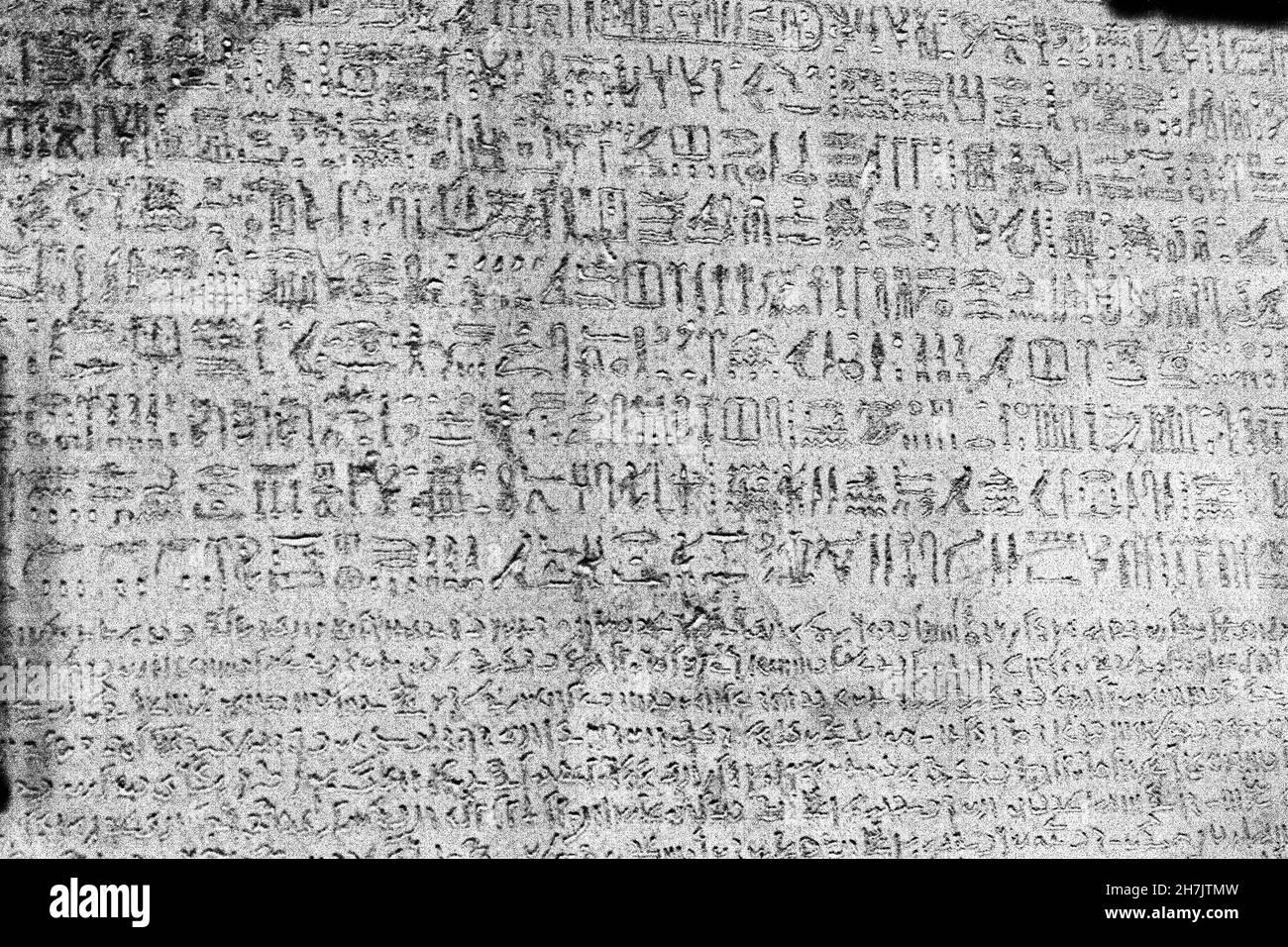 London, United Kingdom; March 16th 2011: Rosetta Stone inscription seen ...