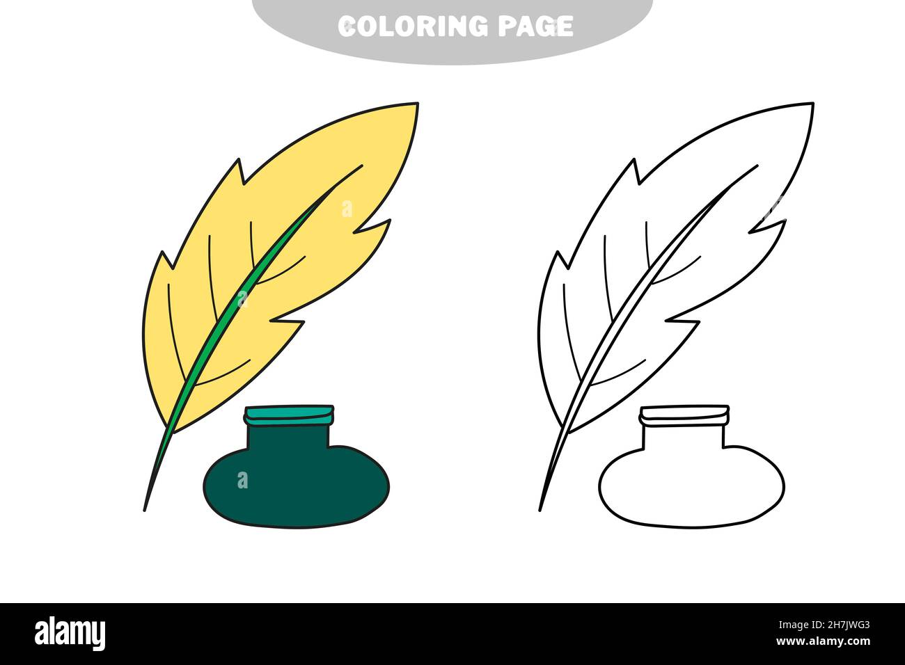 Ink Pot Coloring Pages