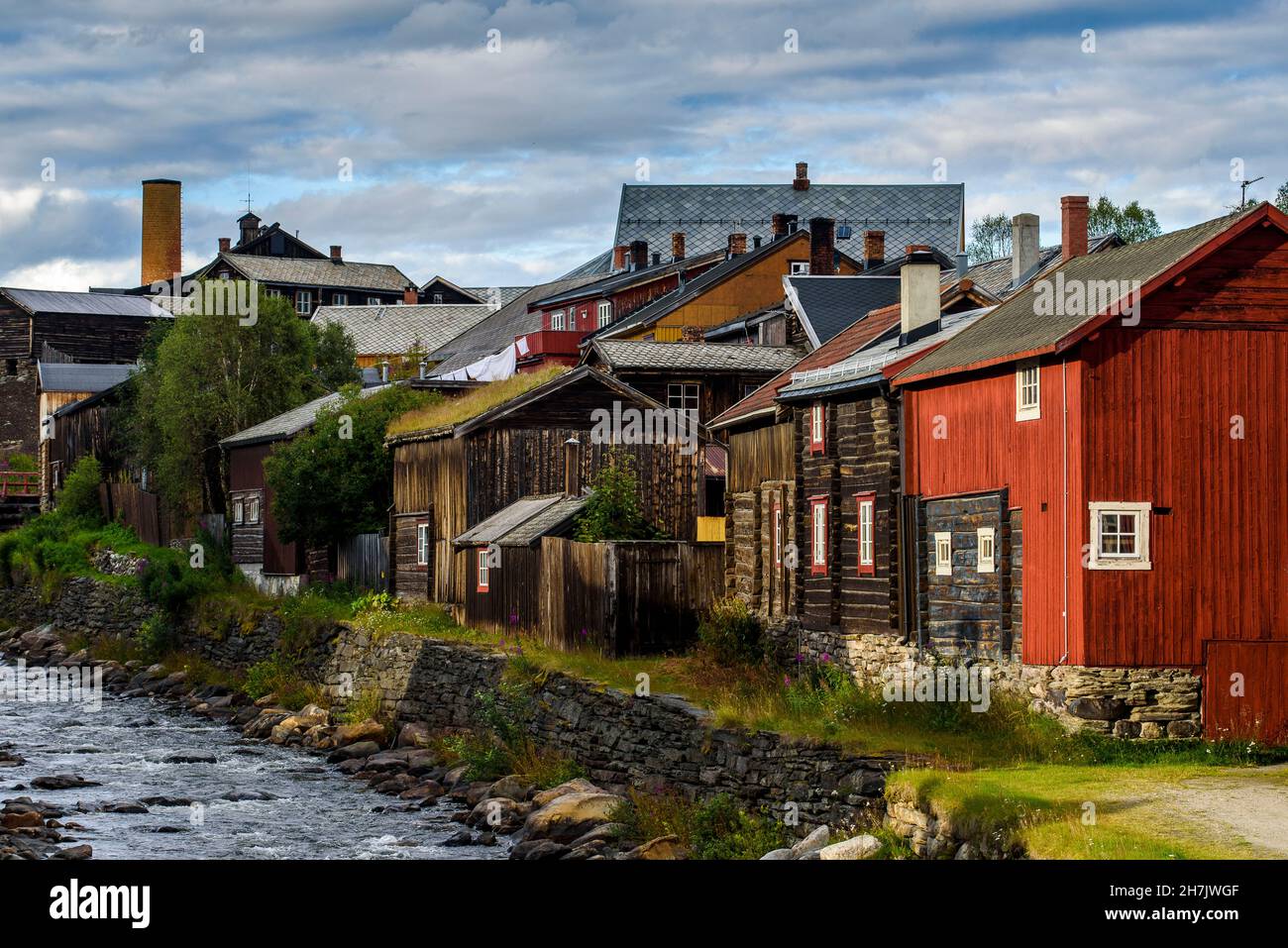 Mining town of Røros: Bergstaden (old town), Roros, Norway Stock Photo ...