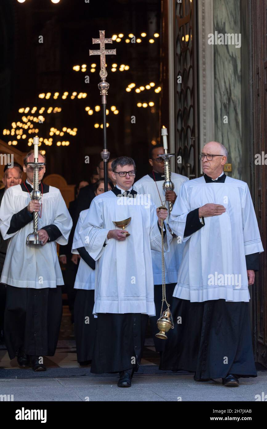 Catholic officials after the funeral service requiem mass for murdered ...