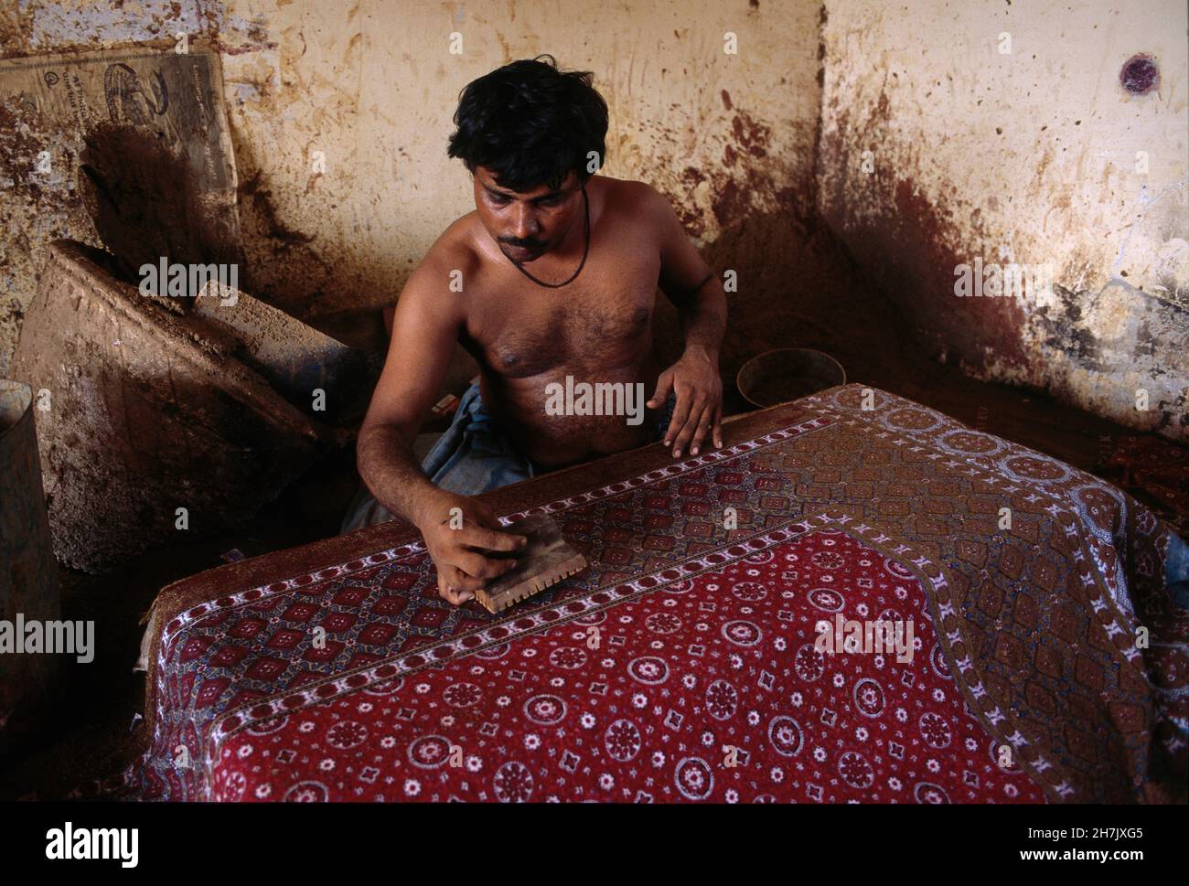 Ajrak making hi-res stock photography and images - Alamy