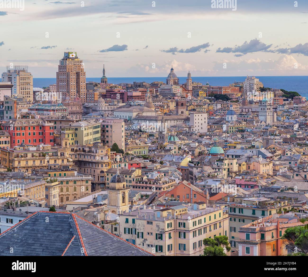 Genoa skyline top view hi-res stock photography and images - Alamy