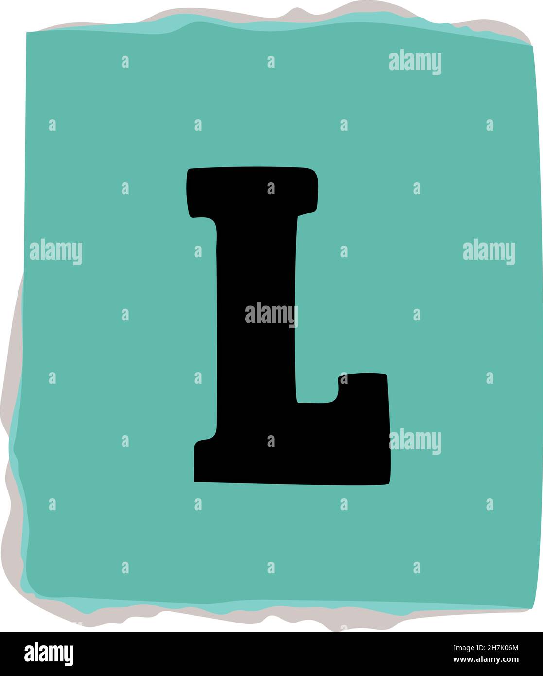 Ransom Note With Letter L Stock Vector Image Art Alamy