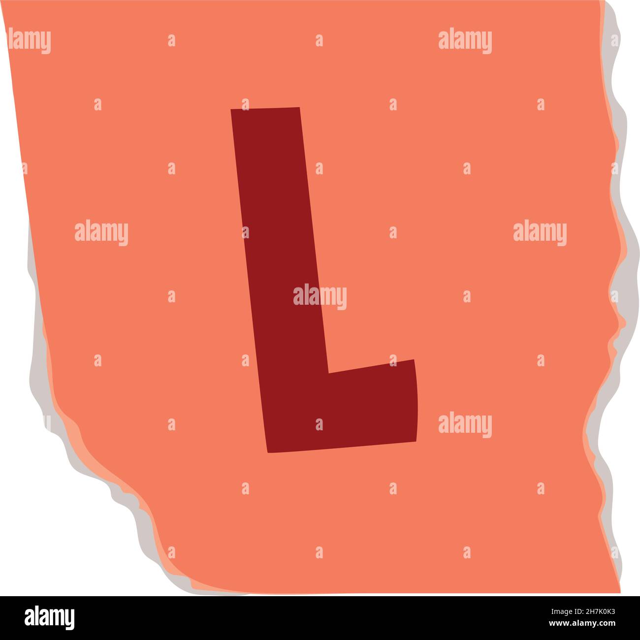 ransom paper with letter L Stock Vector Image & Art - Alamy