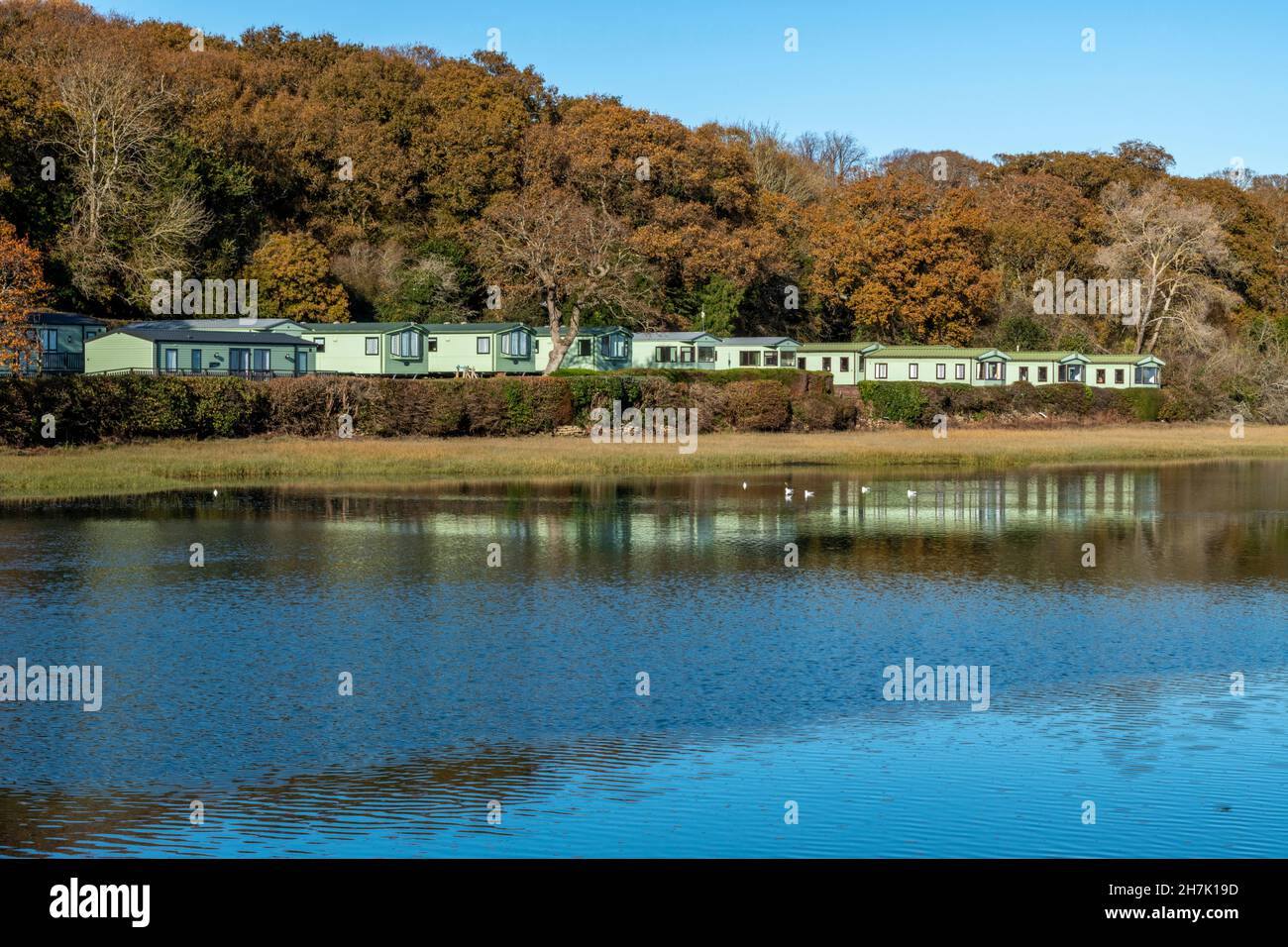 static caravans and holiday homes for staycations on the coastline of ...
