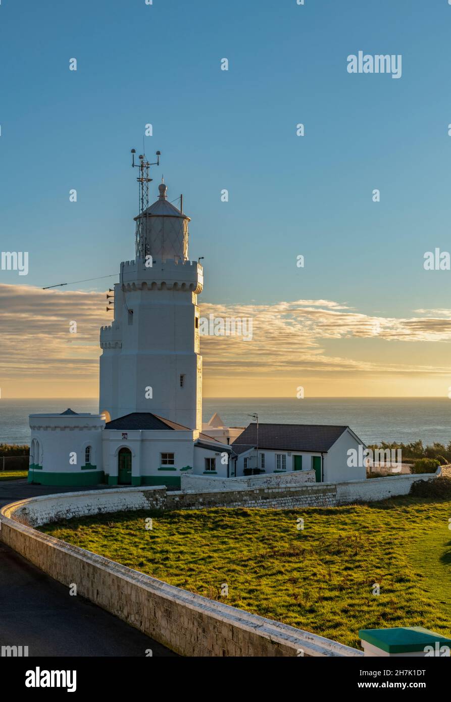 isle of wight coastline st catherines's point lighthouse operated by ...