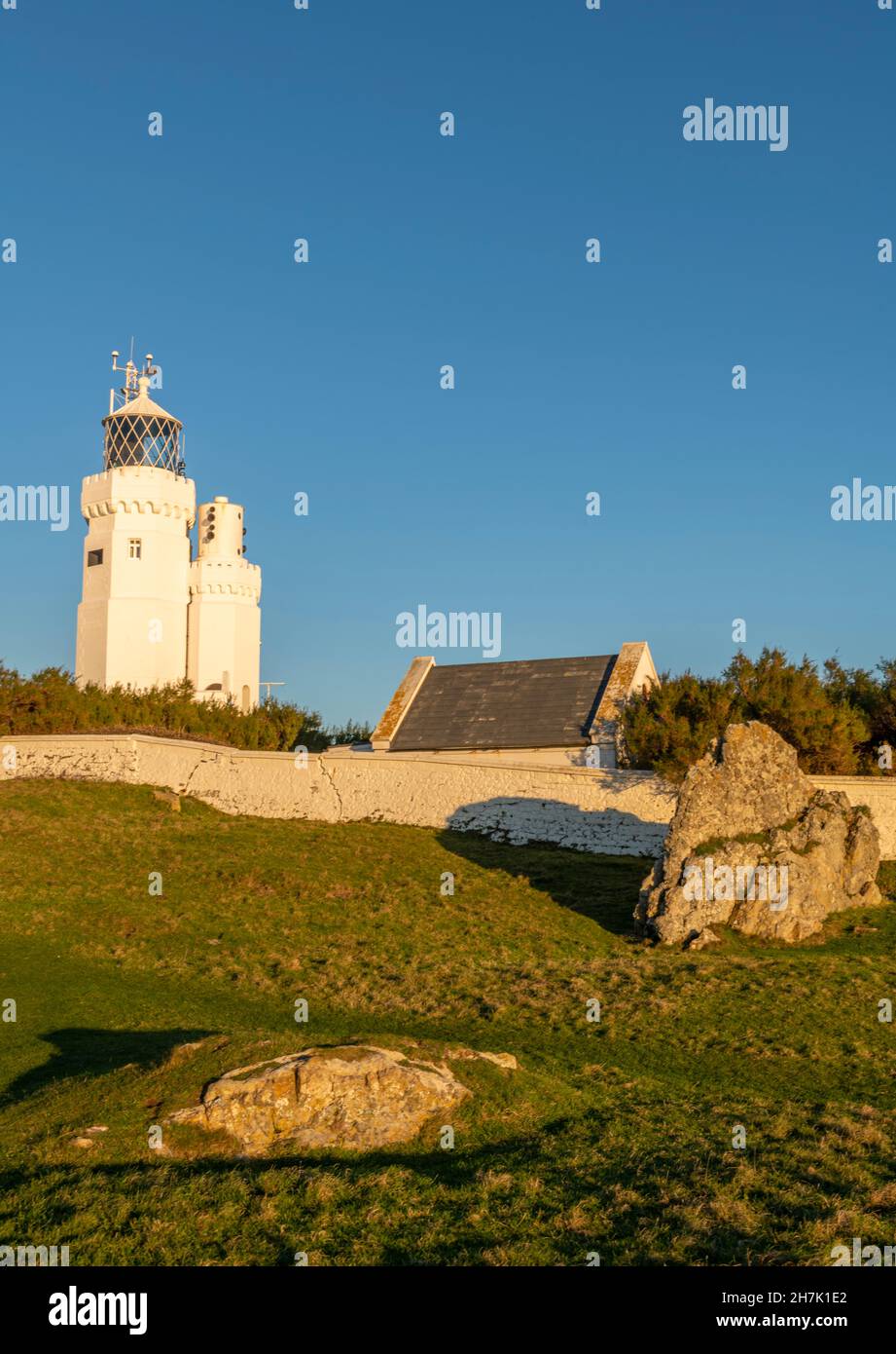 isle of wight coastline st catherines's point lighthouse operated by ...