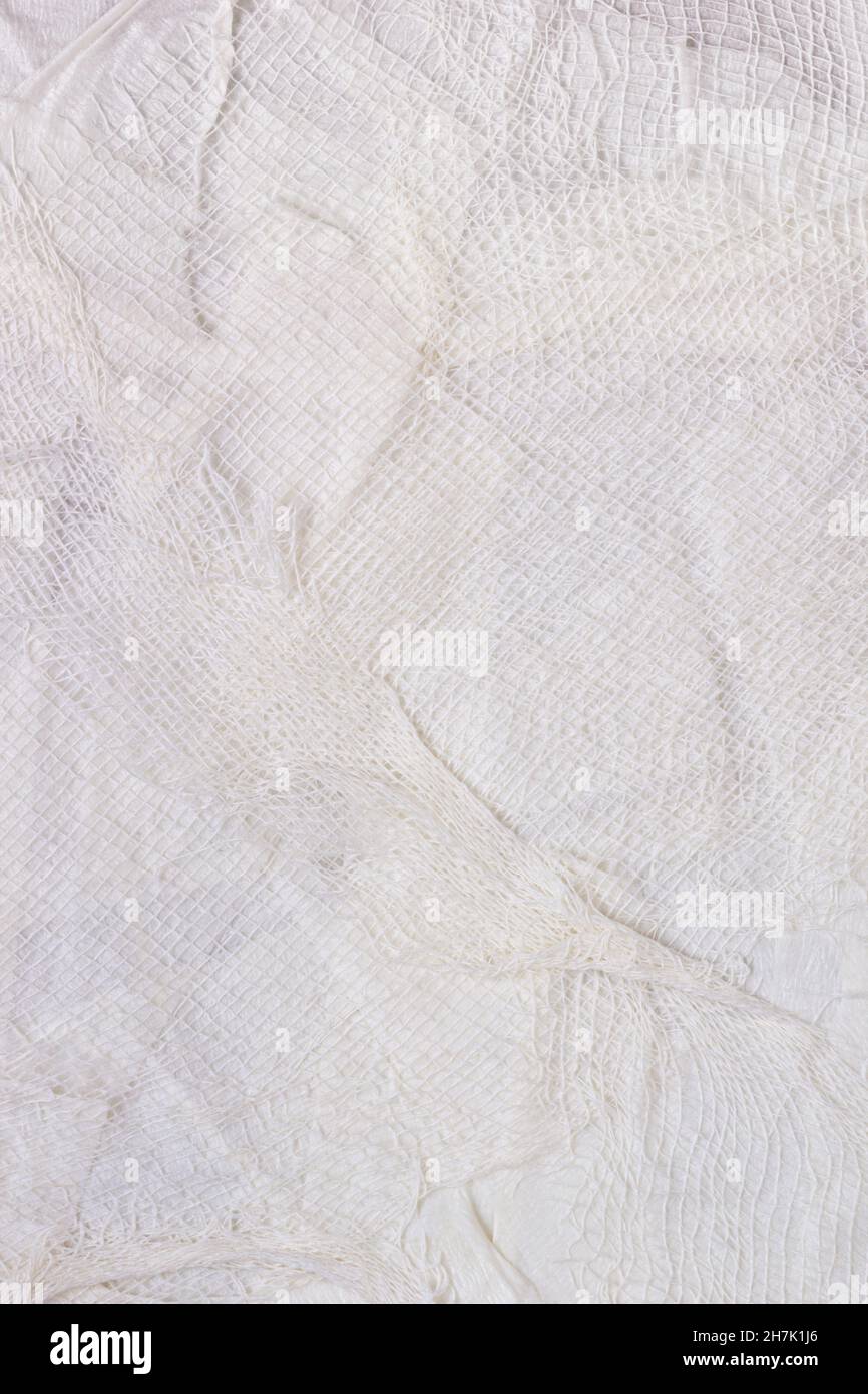 Textured handmade white textile background with mesh and paper base ...