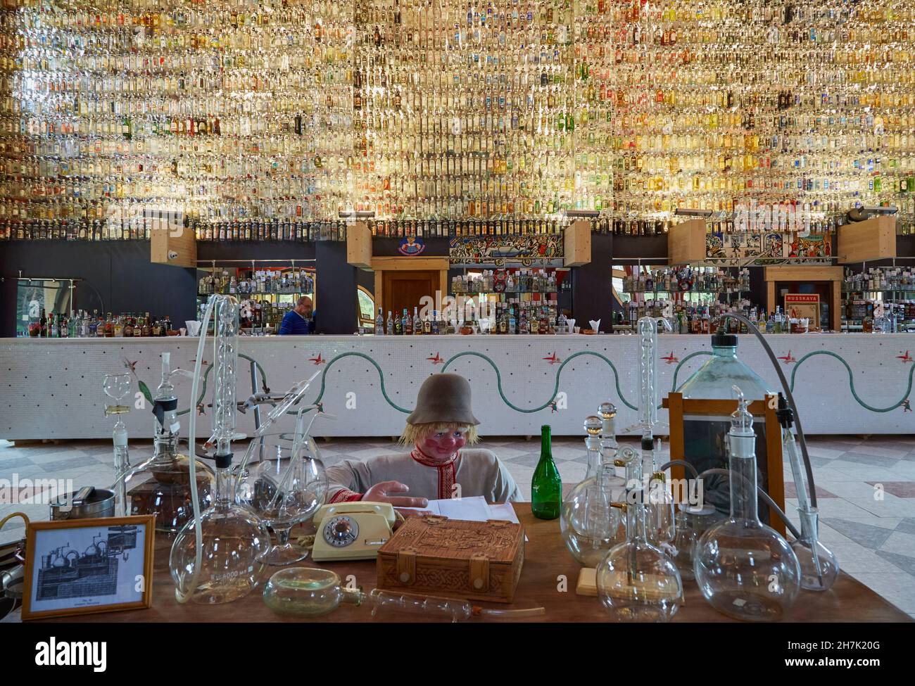 Vodka museum in the museum village Verkhnije Mandrogi on the river Swir ...