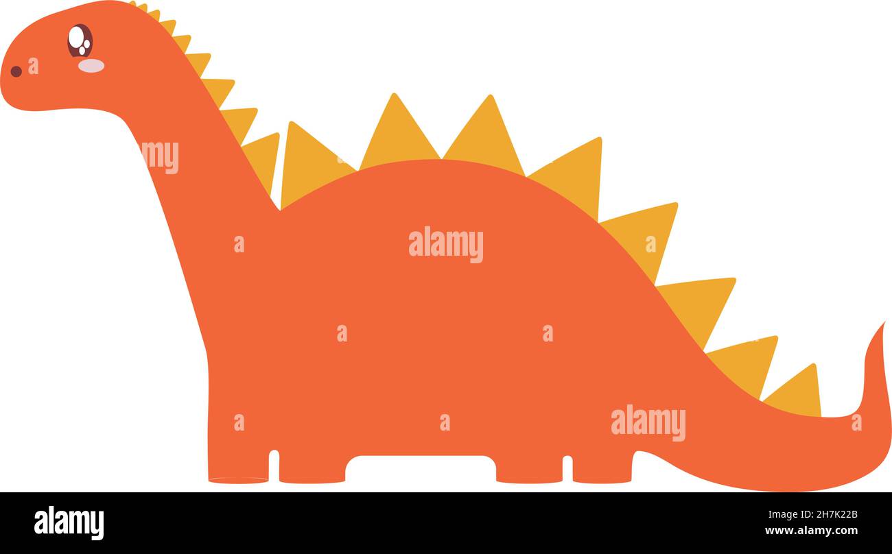 nice orange dinosaur Stock Vector Image & Art - Alamy