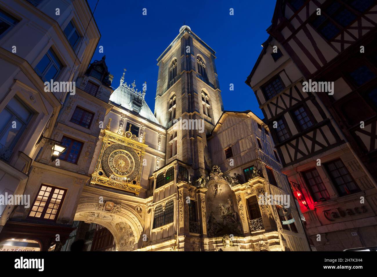 Great clock, Rouen, Normandy, France Stock Photo - Alamy