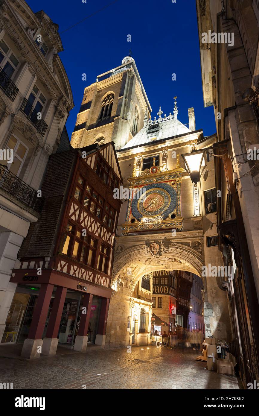 Great clock, Rouen, Normandy, France Stock Photo - Alamy