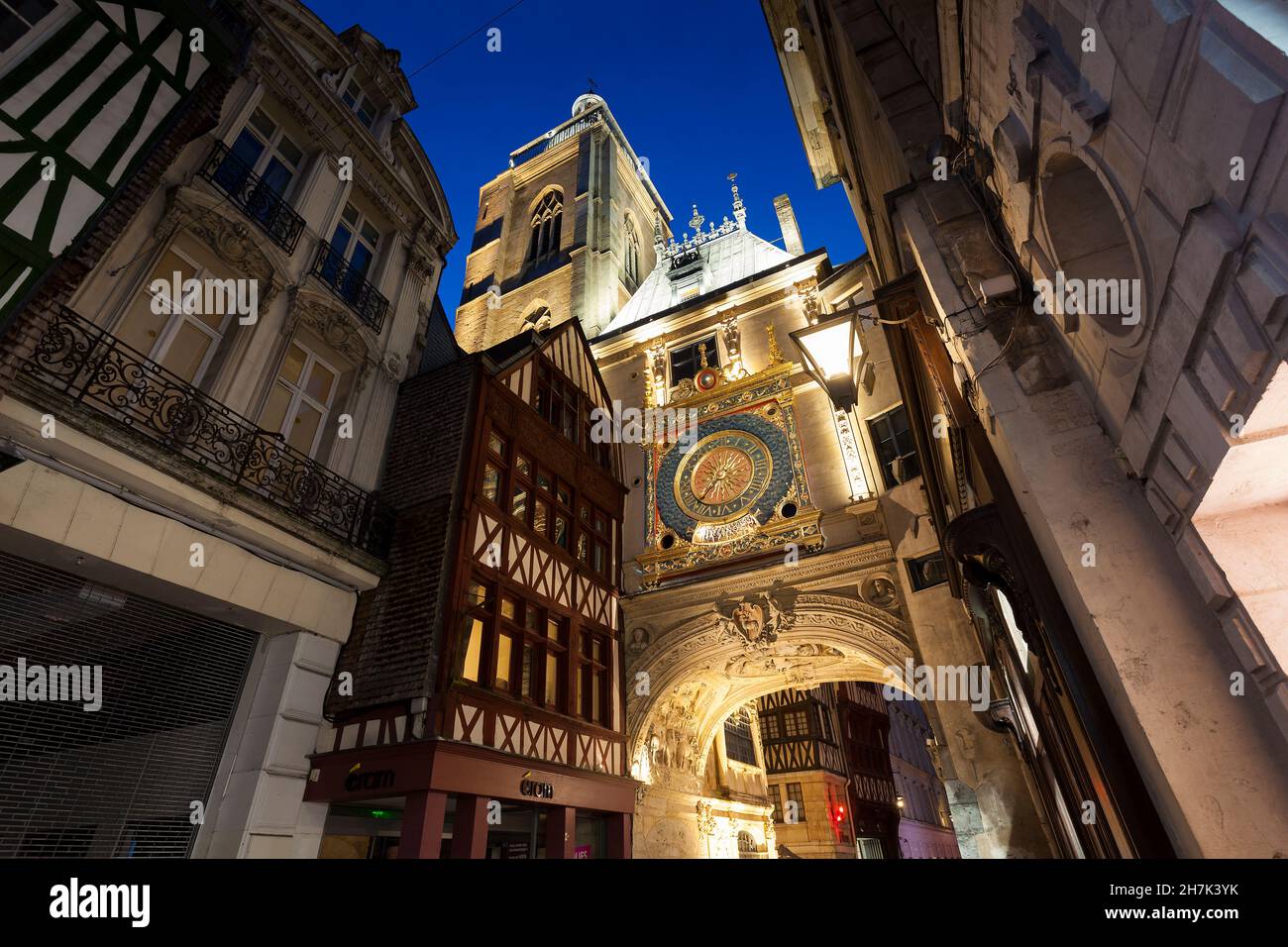 Great clock, Rouen, Normandy, France Stock Photo - Alamy