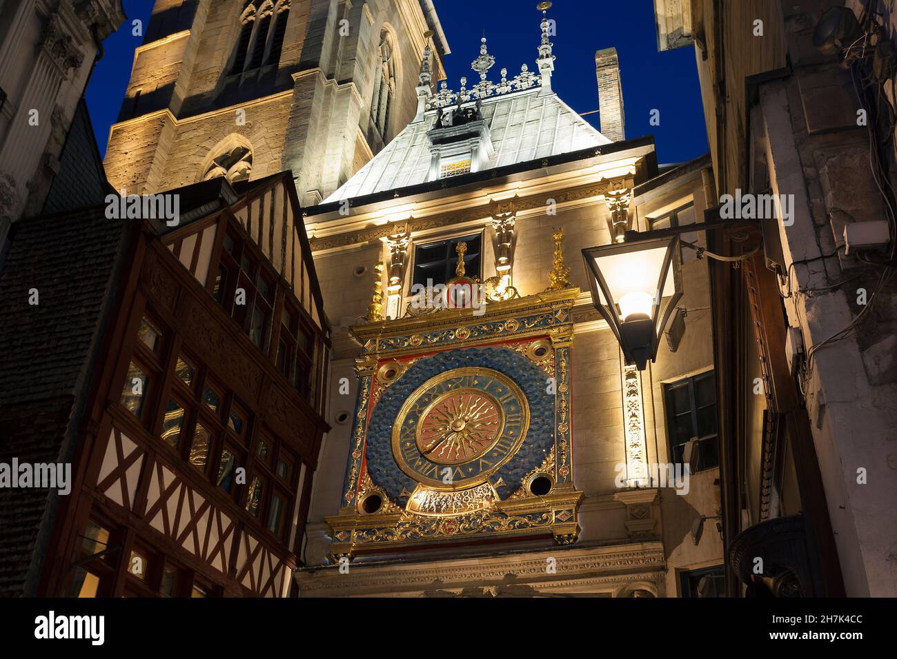 Great clock, Rouen, Normandy, France Stock Photo - Alamy